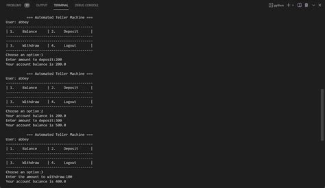Github Abbeycite Automated Teller Machine Atm Application An