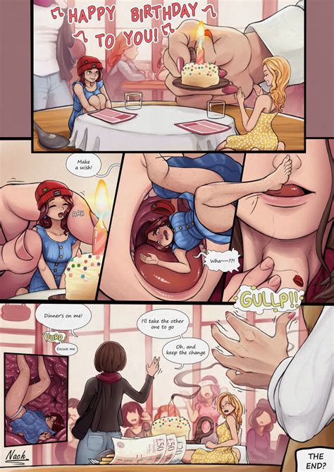 Rule 34 Birthday Brown Hair Casual Vore Color Comic Page Cruel Pred Implied Digestion Mawshot