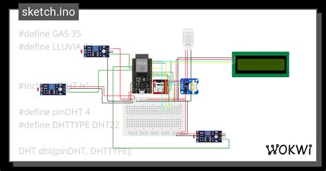 datalogger calando con dht sensor de gas wokwi esp32 stm32 arduino simulator