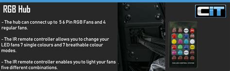 Cit G Force Mid Tower Atx Rgb Pc Gaming Case With Windowed Side Panel