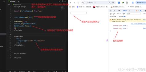 Vue3基础知识：模版引用的概念，ref在vue2和vue3中的简单使用，如何获得dom对象和组件实例，以及相关案例和源码，什么是