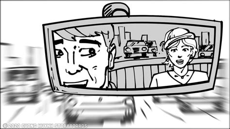 Storyboarding Driver Backseat Passenger Scene Cuong Huynh Storyboards
