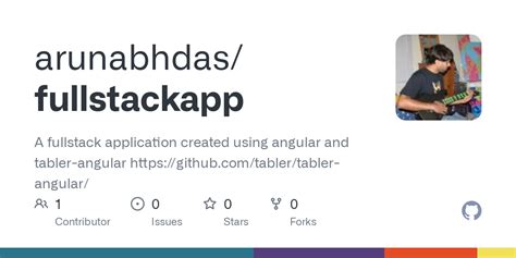 Github Arunabhdas Fullstackapp A Fullstack Application Created Using Angular And Tabler