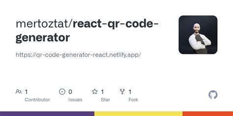 Github Mertoztatreact Qr Code Generator Qr Code Generator