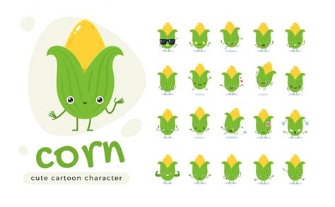 Premium Vector The Cute Corn Cute Vegetable Isolated Illustration