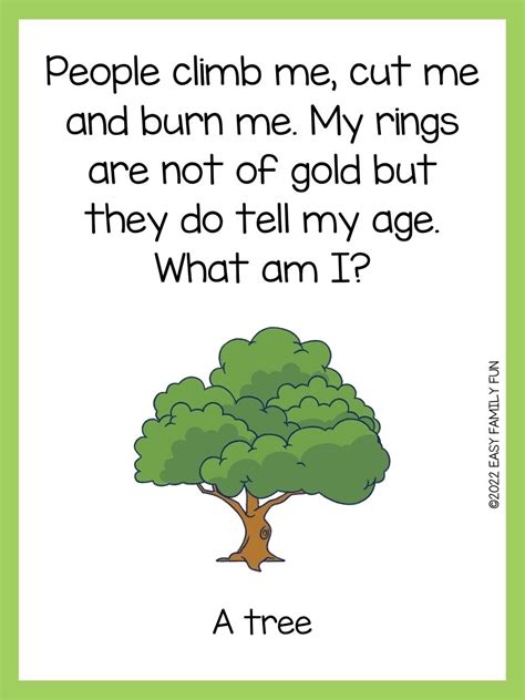 Best Tree Riddles With Answers