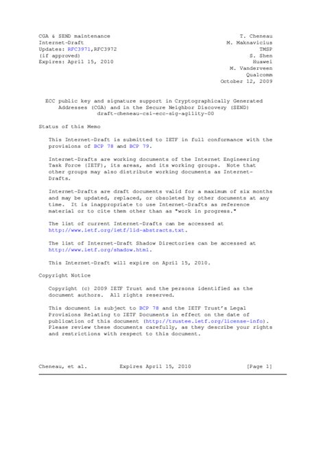Pdf Ecc Public Key And Signature Support In Cryptographically Generated Addresses Cga And In