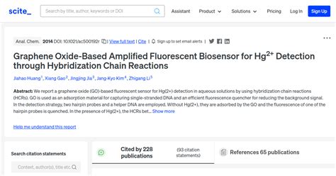 Graphene Oxide Based Amplified Fluorescent Biosensor For Hg 2 Detection Through Hybridization