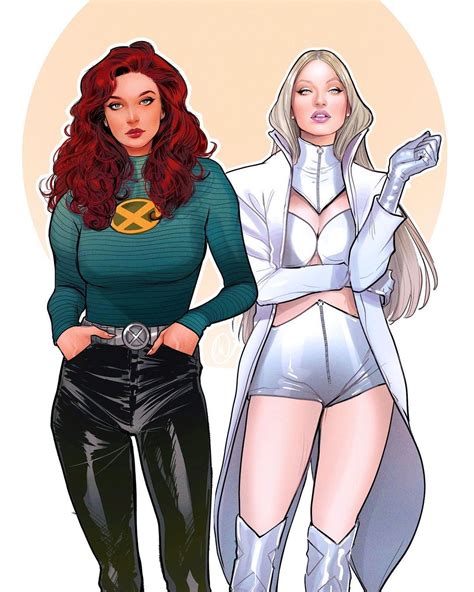 Comic Art Showcase — Jean Grey And Emma Frost By Lukas Werneck