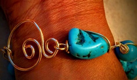 Matching Bracelet With Homemade Clasp Beaded Earrings Turquoise Bracelet Hand Made Jewelry