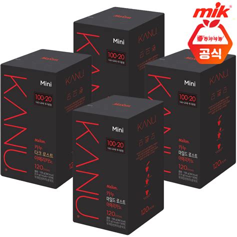 맥심 카누 마일드미니 다크 미니 240t [아메리카노 디카페인 커피믹스 모카골드] 티몬