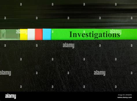 Investigations File Record In Black Binder Folder Crime Legal And Incident Investigation