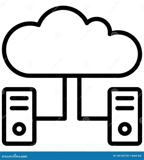 Mainframe Network Isolated Vector Icon That Can Easily Modify Or Edit