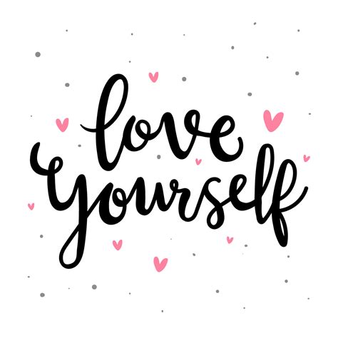 Love Yourself Typography 236340 Vector Art At Vecteezy