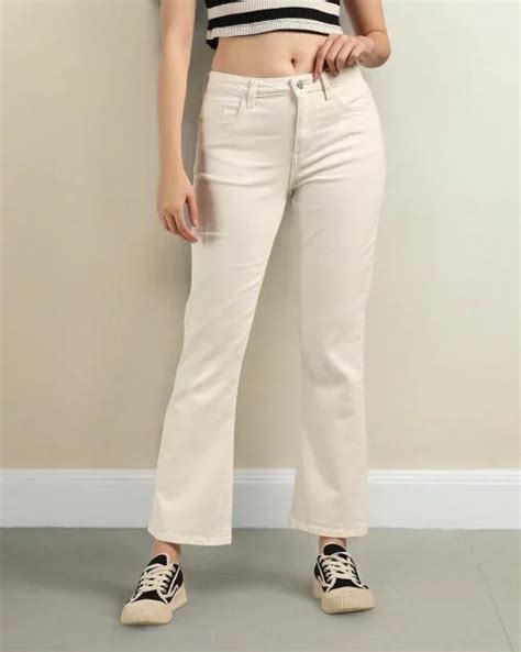 Buy Women Mid Rise Bootcut Jeans Online At Best Prices In India Jiomart
