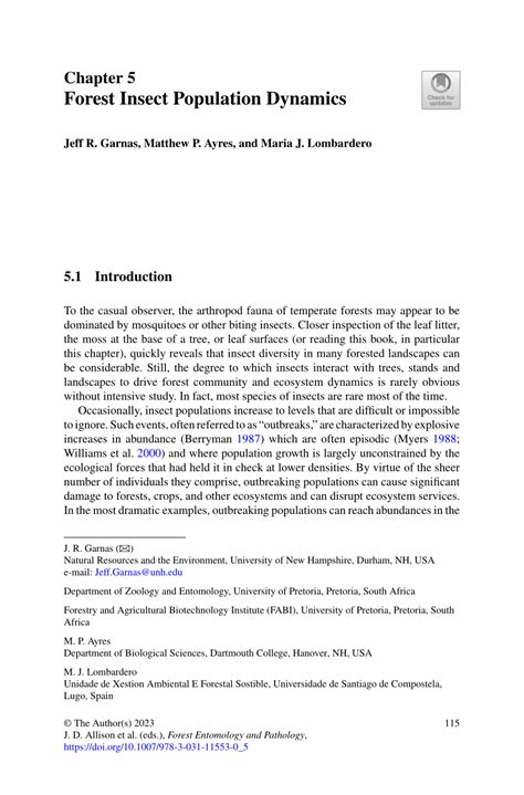 Pdf Forest Insect Population Dynamics