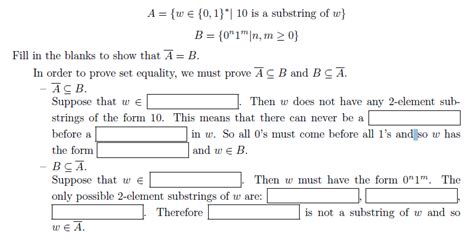 Solved A W∈ 01 ∗∣10 Is A Substring Of W B 0n1m∣nm≥0