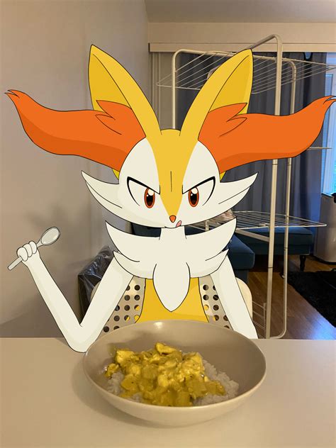 Braixen Eating Curry By Piipperi On Deviantart