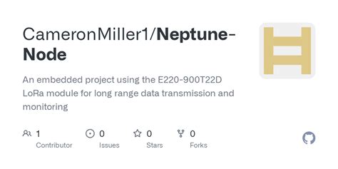 Github Cameronmiller1 Neptune Node An Embedded Project Using The