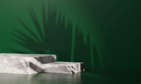 최소한의 추상 모형 빈 돌 콘크리트 배경 화장품 프리젠 테이션에 대 한 차양 그림자 야자 잎이있는 연단3d 자연 돌 벽 렌더링 그림 0명에 대한 스톡 사진 및 기타 이미지