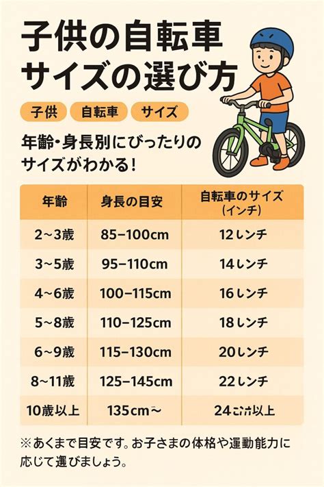 【保存版】子供の自転車サイズの選び方｜年齢・身長別にぴったりのサイズがわかる！｜voomvoombikes