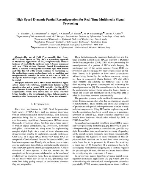 Pdf High Speed Dynamic Partial Reconfiguration For Real Time