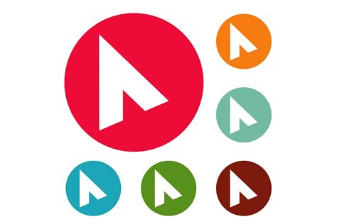 Cursor Modern Element Icons Circle Set Vector By Anatolir TheHungryJPEG