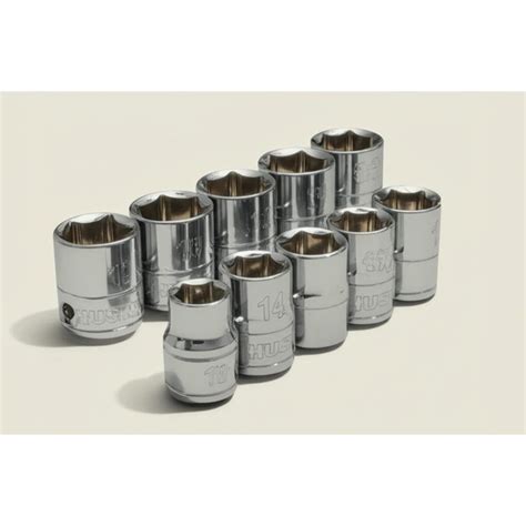 Husky 38 In Drive Standard Metric Socket Set 10 Piece Socket Set