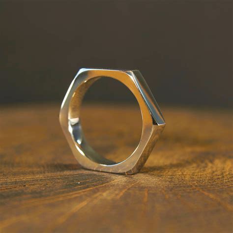 Silver Nut Ring Industrial Ring Urban Hipster Nut Ring Etsy