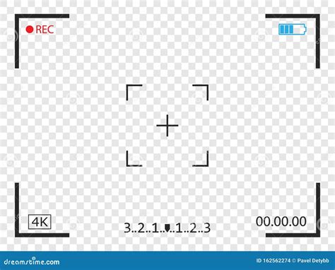 Camera Frame Viewfinder Screen Vector Illustration Flat Stock Vector Illustration Of