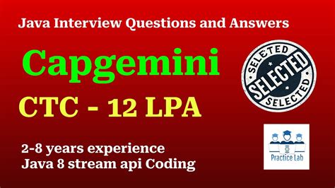 15 Capgemini Java Spring Boot Interview Java8 Stream Apis Coding