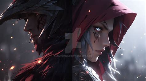 Anime Poster Of Xayah And Rakan By Givemenine On Deviantart