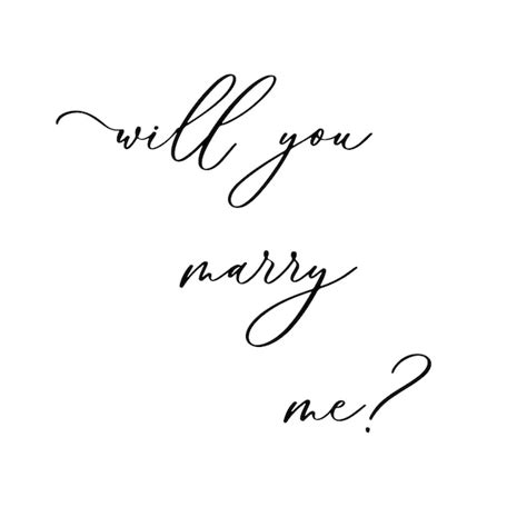 Premium Vector Will You Marry Me Calligraphy Wedding Text