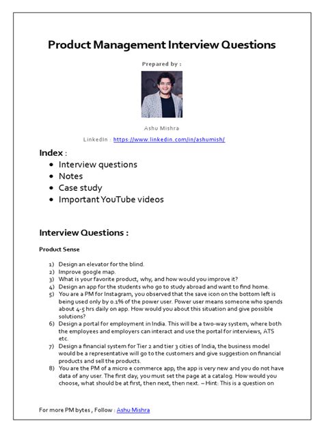 Interview Prepration Document 1713345895 Pdf Use Case Mobile App