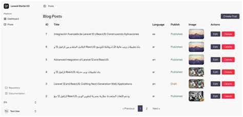 Laravel ReactJS Starter Kit Add Multi Language Support Arabic English Spanish With