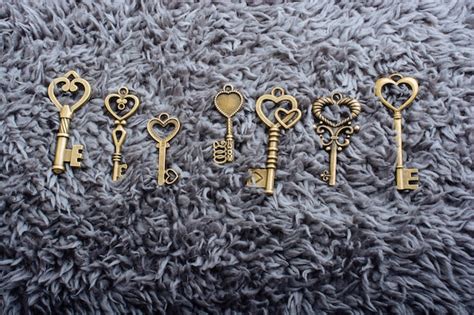 Premium Photo Set Of Small Decorative Keys