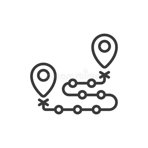 Waypoints Icon In Line Design Waypoints Navigation Map Travel Location Route Direction
