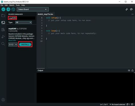 Lighting Up The Onboard Led Of The Esp 01 Board