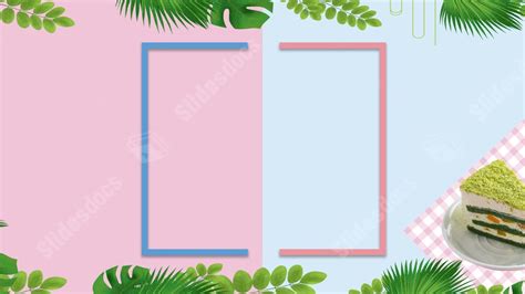 Pink Ingredients Summer Wind Gourmet Simple Powerpoint Background For