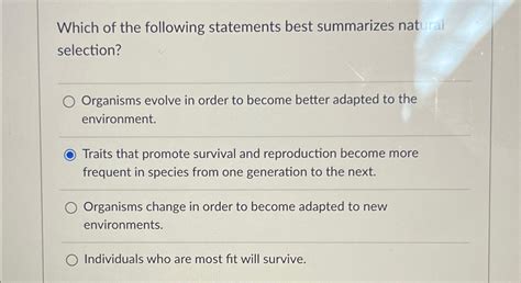 Solved Which Of The Following Statements Best Summarizes Nat