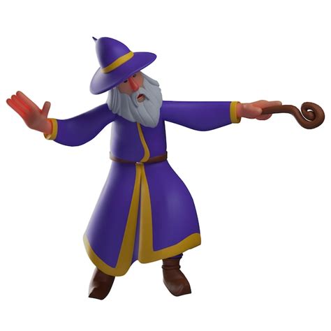 Premium Photo 3d Illustration 3d Witch Cartoon Character Pointing Up