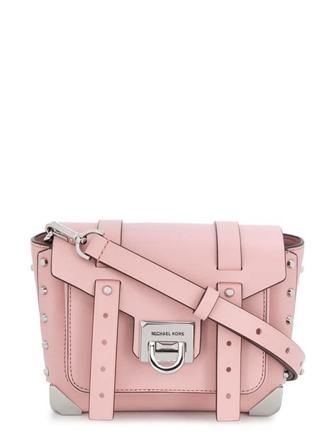 Michael Michael Kors Manhattan Cross Body Bag Pink Pink Michael Kors Bag Satchel Bags