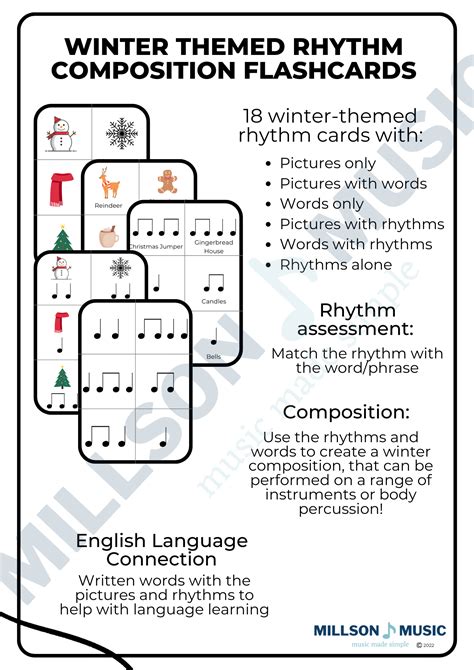 Winter Rhythm Composition Flashcards Teaching Resources