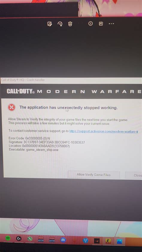 My Game Crashes Whenever I Get A Steam Notification Rmodernwarfareii