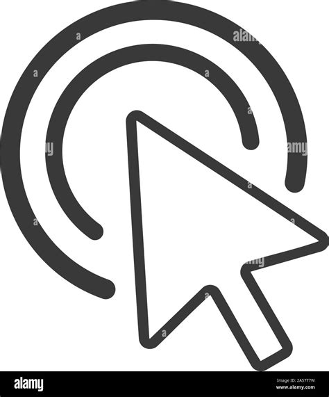 Computer Mouse Cursor With Selection Circle In Vector Stock Vector Image Art Alamy