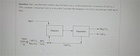 Solved Question Nacl And The Feed Solution React To Form