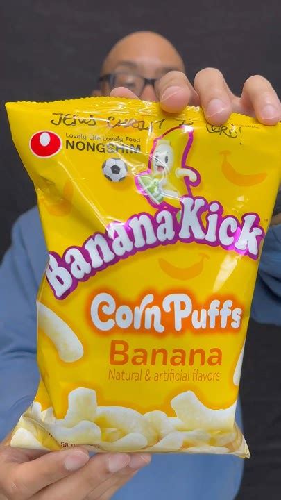 🍌 Korean Banana Kick Corn Puffs Snacks South Korea 🌽 한국 옥수수 바나나 한국은 간식