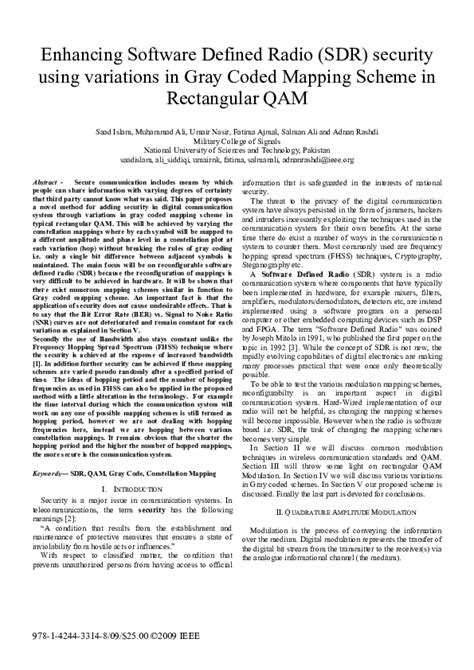 Pdf Enhancing Software Defined Radio Sdr Security Using Variations