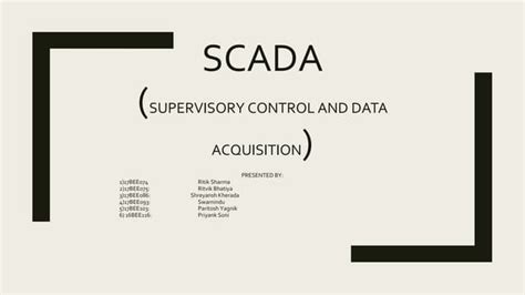 Introduction To Scada Pptx