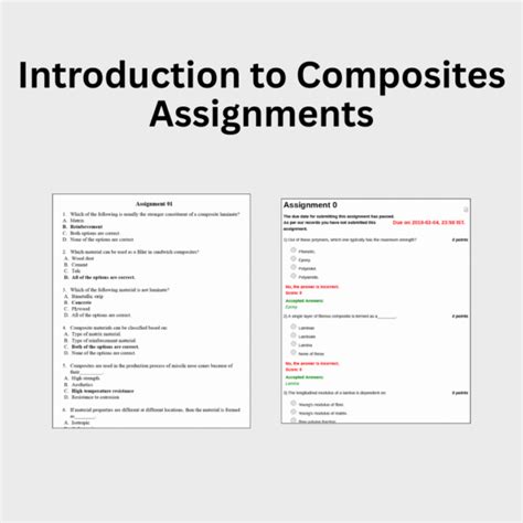 Introduction To Composites Assignments Notes Le Lo